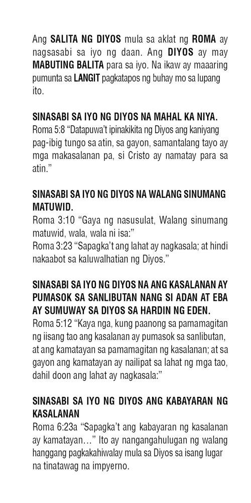 Romans Road Tagalog Tracts INC Romans Road Tagalog Tracts INC